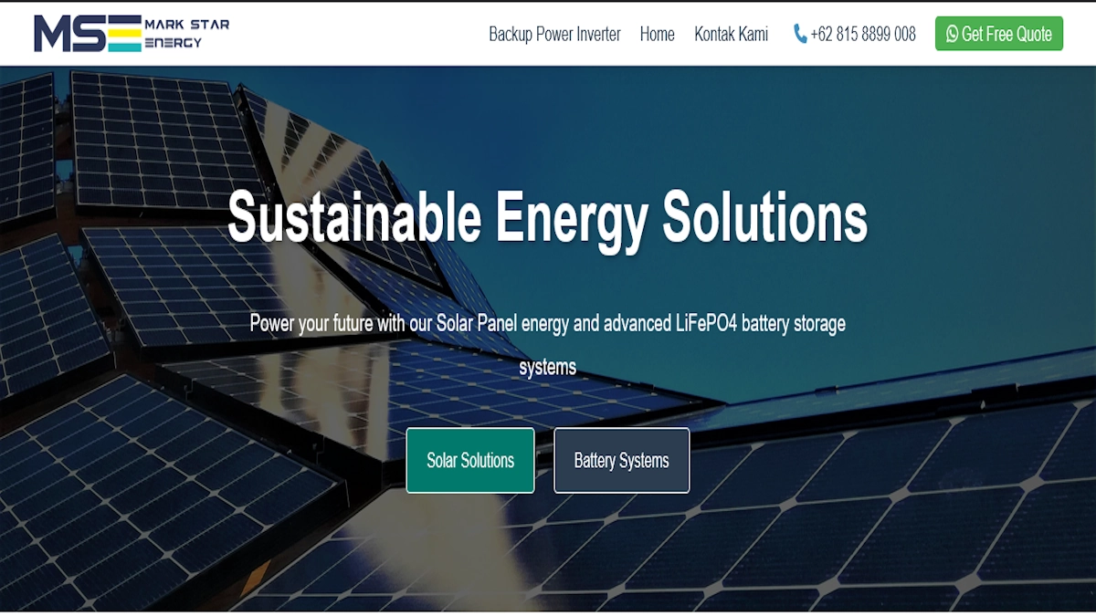 Produk & Layanan Kami - Mark Star Energy